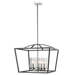 Mercer Pendant by Golden Lighting | 4309-3P BLK-SD