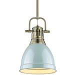 Duncan Downrod Pendant by Golden Lighting | 3604-S PW-WH