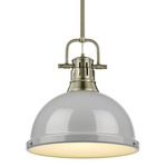 Duncan Downrod Pendant by Golden Lighting | 3604-S PW-WH