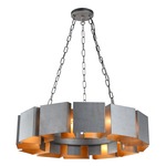 Mattone Round Chandelier by Matteo Lighting | C59312MB