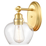 Amina Wall Sconce by Innovations Lighting | 438-1W-BK-CL