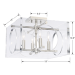 Drake Ceiling Light Fixture by Crystorama | 8870-PN