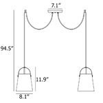 Bell Double Pendant by Il Fanale | A.287.10.OOB | IFA1254264