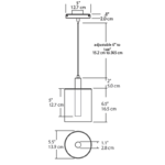 Velo Pendant by Blackjack Lighting | MVCB-05P-PC-12P-30K