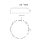 Charlie LED Ceiling Light Fixture by Kuzco Lighting | FM6012-BN