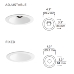 Entra CL 3IN Round Flanged Trim by Element by Tech Lighting | ENCL3RFA ...