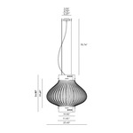 BuzziLight Mono Pendant by BuzziSpace | BZLIGHT-MONO-L-BK-59-WH | BZZ593375