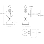 Del Playa Wall Sconce by Roll & Hill | DELS1-OAK-WH-120 | RNH1277708