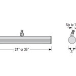 Modern Wall Light by Troy RLM | MD24LED25PNA-3/3MAA18PNA