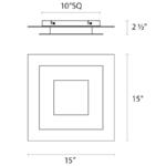 Offset Square Ceiling Light Fixture by SONNEMAN - A Way of Light | 2727.98