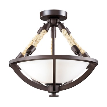 Natural Rope Flush Mount Ceiling Light by Elk Lighting | 63062-2
