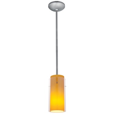 Glass Cylinder Cord Pendant Integrated LED by Access | 28030-4C-ORB/AMB | ACC486107