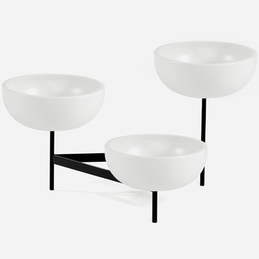Case Study Bowl Planter with Plinth by Modernica | CER-W-BWL-16-7-BWP-CHR