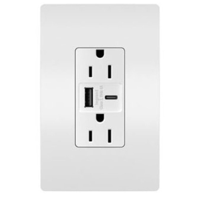 Ultra Fast USB Port / 15 Amp Outlet by Legrand Radiant | R26USBAC6W ...