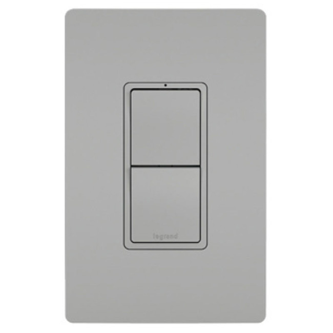 2-Module With Single Pole Switches by Legrand Radiant | RCD11GRY | RAD1017352