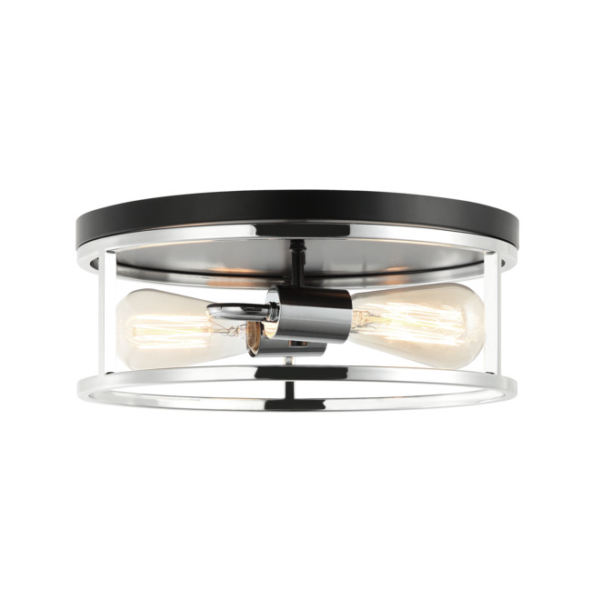 Clarke Round Flush Ceiling Light by Matteo Lighting | M15502BKCH ...