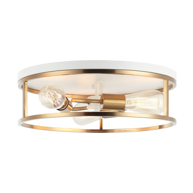 Clarke Round Flush Ceiling Light by Matteo Lighting | M15503WHAG ...
