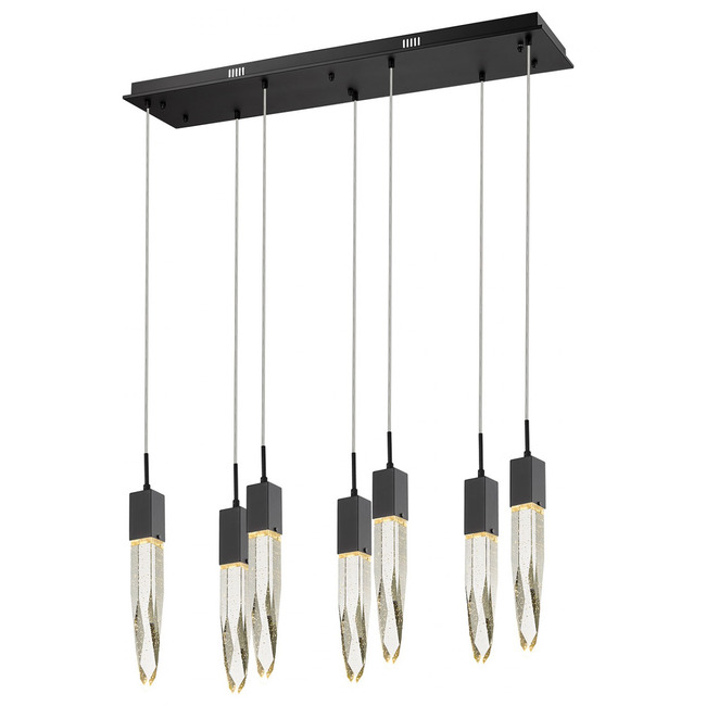 Aspen Linear Multi Light Pendant by Avenue Lighting | HF1900-7-AP-BK ...