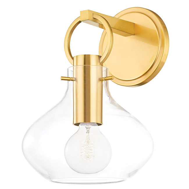 Lina Wall Sconce by Hudson Valley Lighting | BKO251-AGB | HUD1084786