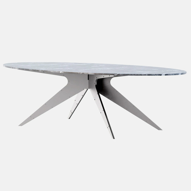 Dean Dining Table by Gabriel Scott | DEN-OVL-DT-NKL-SM | GSC1094924