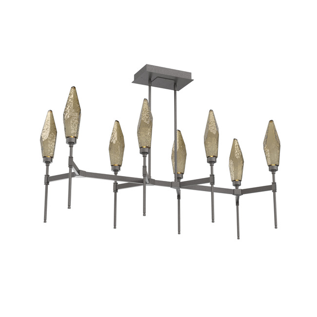Rock Crystal Linear Chandelier by Hammerton Studio | PLB0050-48-GP-CB ...