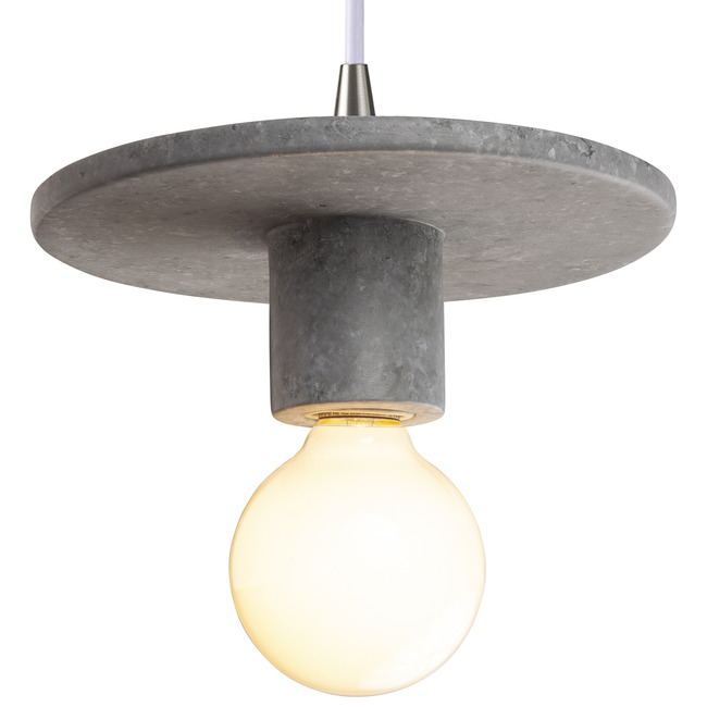 Ceramic Discus Pendant by Justice Design | CER-6320-CLAY-NCKL-WTCD ...