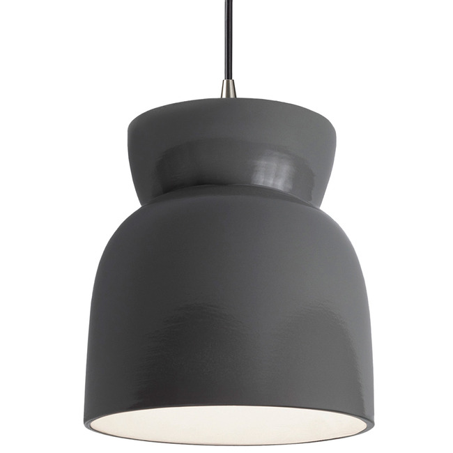 Ceramic Hourglass Pendant by Justice Design | CER-6515-CRSE-NCKL-BKCD ...