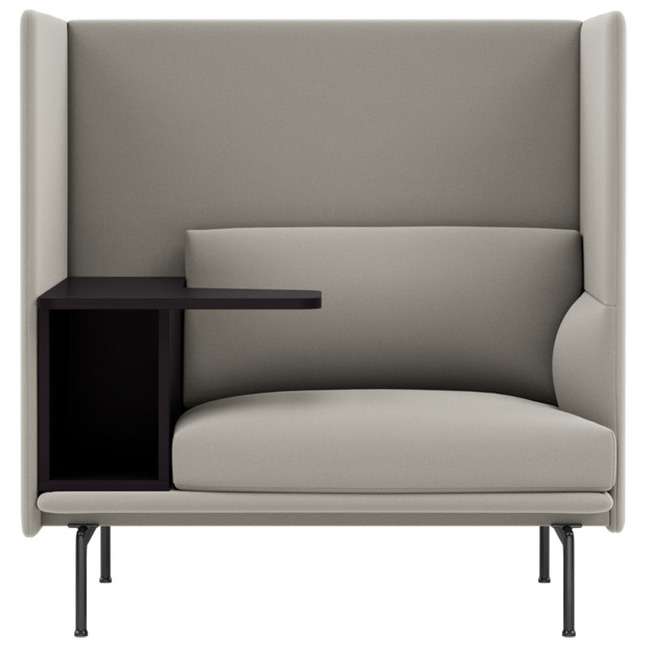 Outline Highback Work Sofa by Muuto | MOUTHBW16L-BLCK-K23401 | MUU1115844