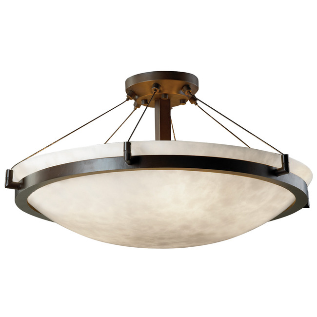 Clouds Semi Flush Ceiling Light by Justice Design | CLD-9682-35-DBRZ ...