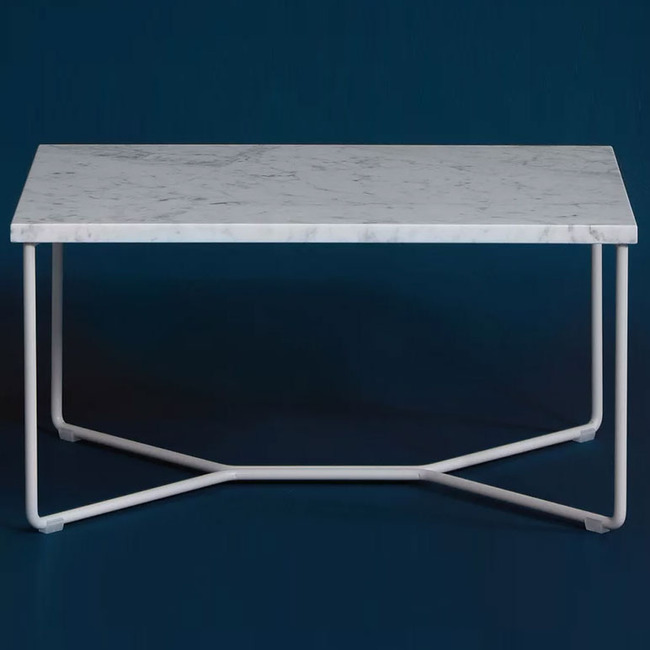 Poi Stone Low Side Table by Victor Foxtrot | POI-TABLE-SING-MAR-WT/WG ...