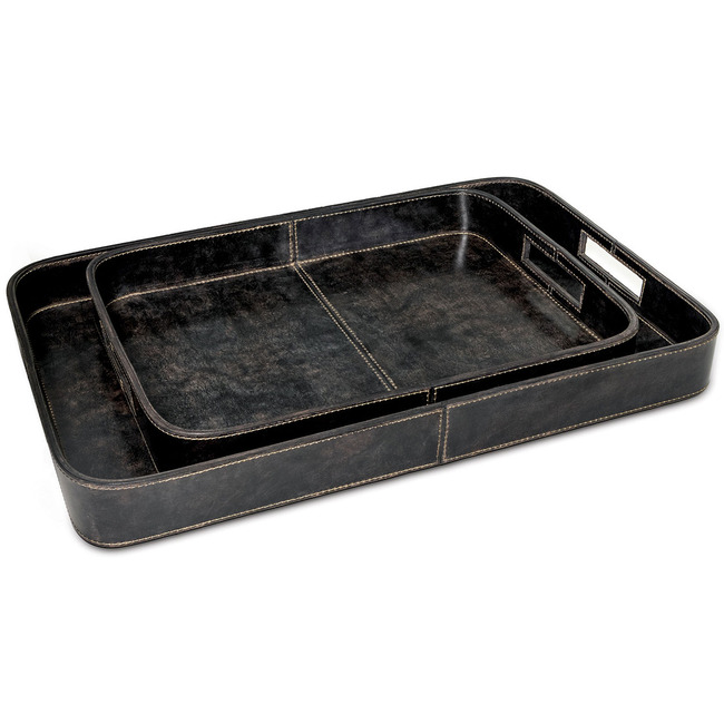 Derby Rectangle Serving Tray Set by Regina Andrew | 20-1504BLK | RGN1182866
