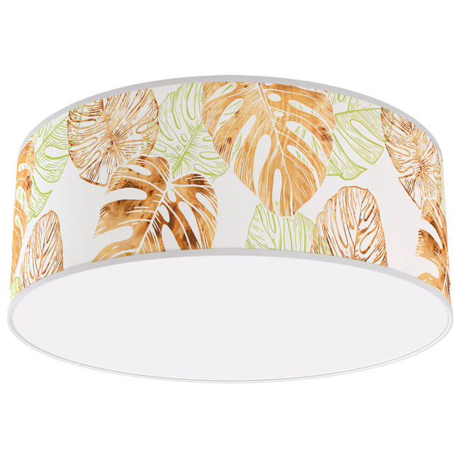 Monstera Drum Ceiling Light by Jef Designs | jdMonsteraGreenANDREA14 ...