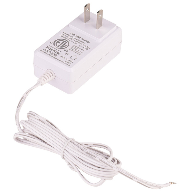 24VDC 20W Plug-In Power Supply with Open Splice by WAC Lighting | EN ...