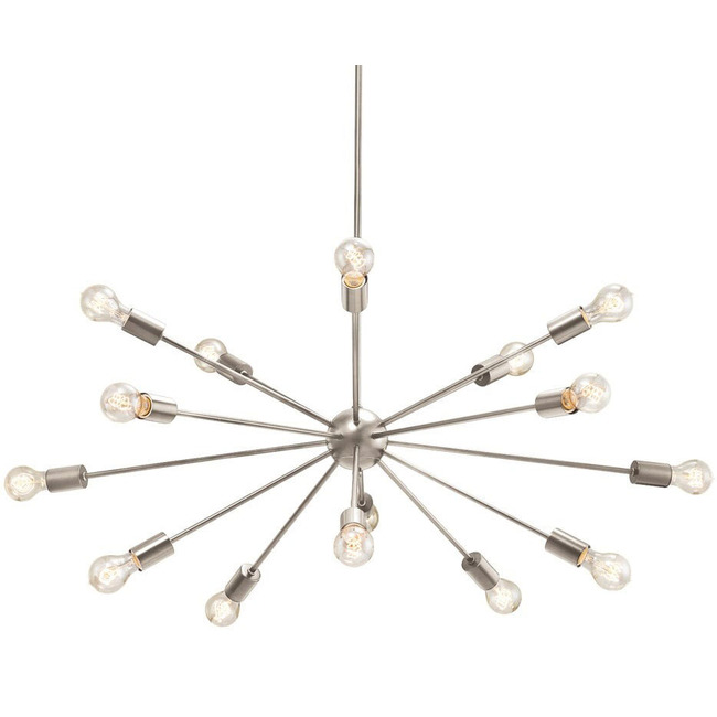 Axion Chandelier by Justice Design | NSH-8027-NCKL | JUS1222995