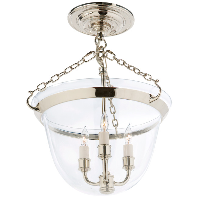Country Bell Jar Semi Flush Ceiling Light by Visual Comfort Signature ...