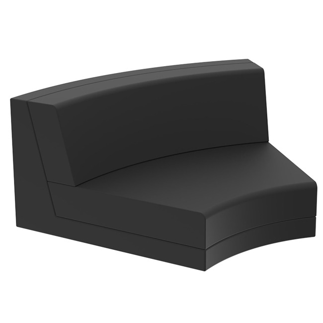 Pixel Curved Modular Seat by Vondom | 54276-Black | VND1256433