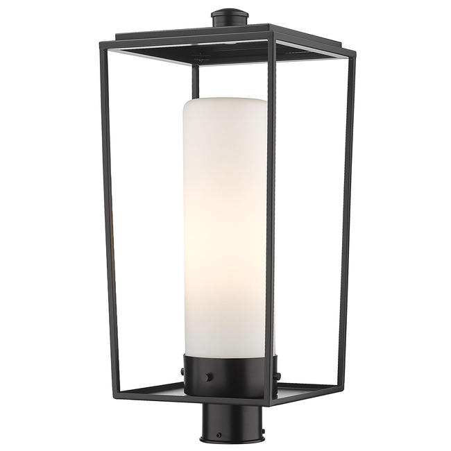 Sheridan Outdoor Post Light with Round Fitter by Z-Lite | 595PHBR-BK ...