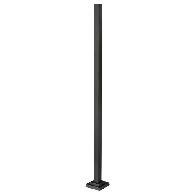 Outdoor Square Post with Stepped Base - 8 Foot by Z-Lite | 536P-BK ...