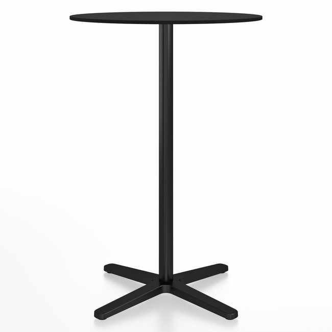 2 Inch X Base Bar Round Table by Emeco | 2INCHBTRD30XHPLBDARKPC ...