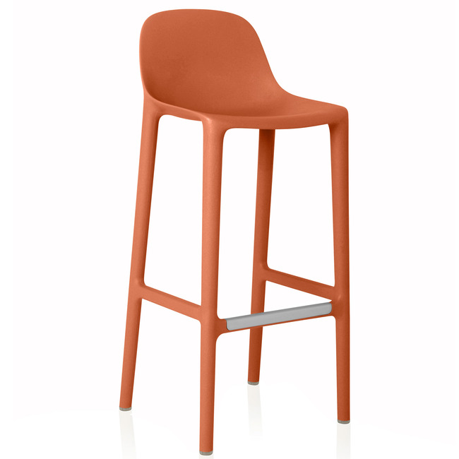 Broom Bar / Counter Stool by Emeco | BROOM 30 TERRACOTTA ORNG | EMC1259350