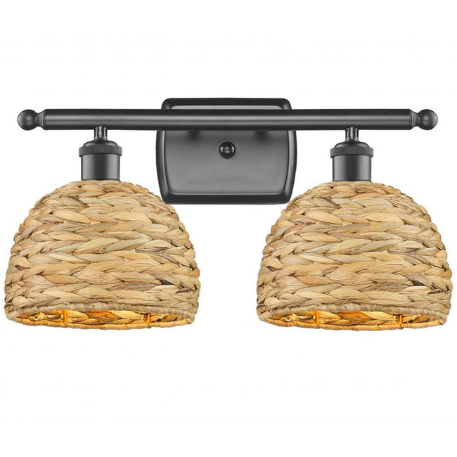 Woven Rattan Bathroom Vanity Light by Innovations Lighting | 516-2W-OB ...