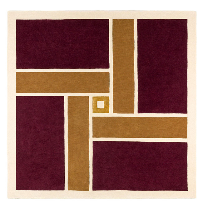 Vintage Square Rug by Toulemonde Bochart | 02601-2323-BORD | TOU1301830