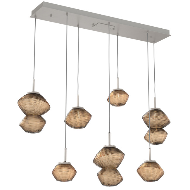 Mesa Linear Multi Light Pendant by Hammerton Studio | PLB0089-07-BS-B-C01-L3 | HMR1368124