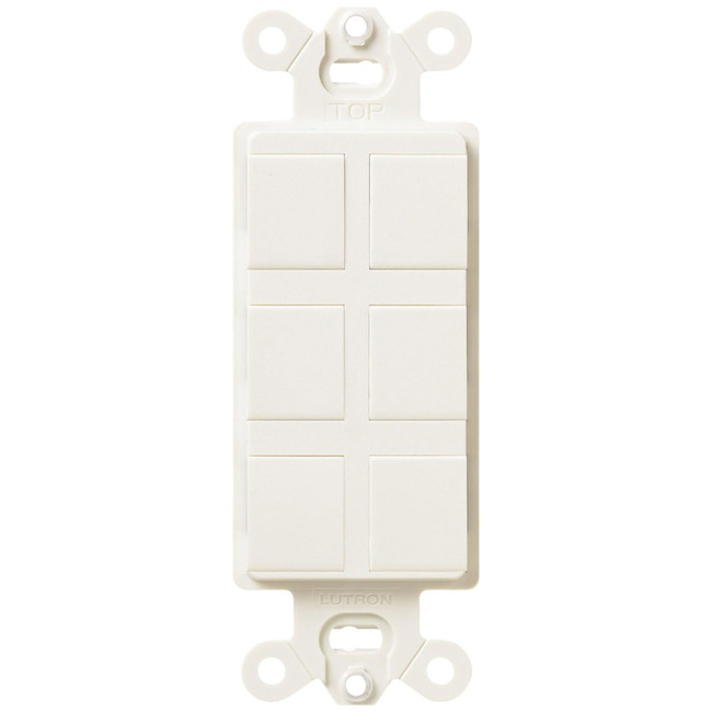 Claro Field Customizable Multi-Port Frame by Lutron | SC-6PF-BI | LUT243414