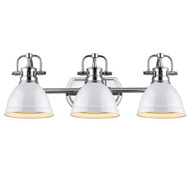 Duncan Bathroom Vanity Light by Golden Lighting | 3602-BA3 CH-WH ...