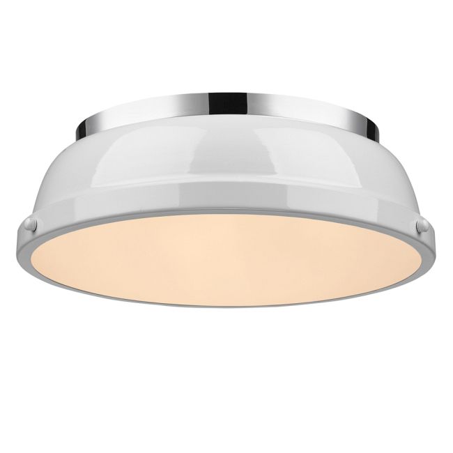 Duncan Ceiling Light Fixture by Golden Lighting | 3602-14 CH-WH | GLD461768