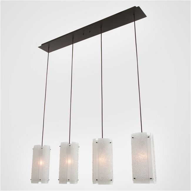 Textured Glass Linear Multi Light Pendant by Hammerton Studio | PLB0044 ...
