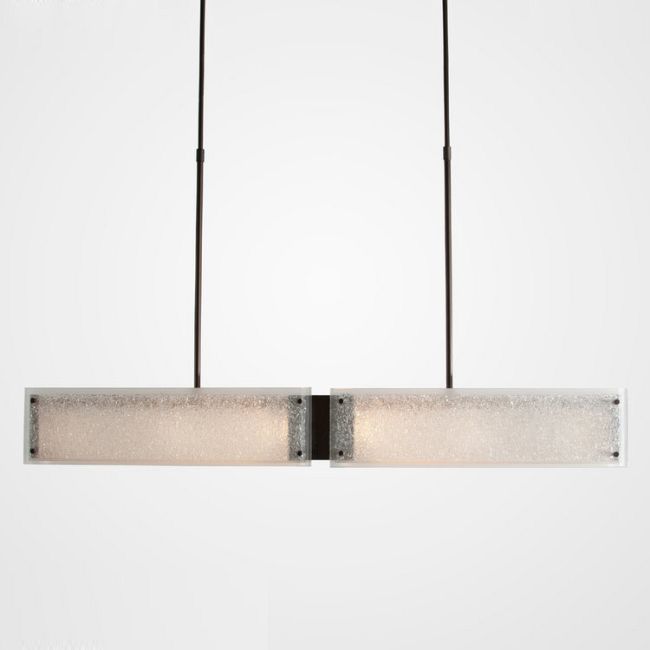 Textured Glass Linear Pendant by Hammerton Studio | PLB0044-44-MB-FR ...