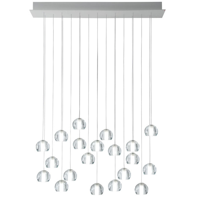 Multispot Beluga Multi-Light Pendant with Rectangle Canopy by Fabbian ...