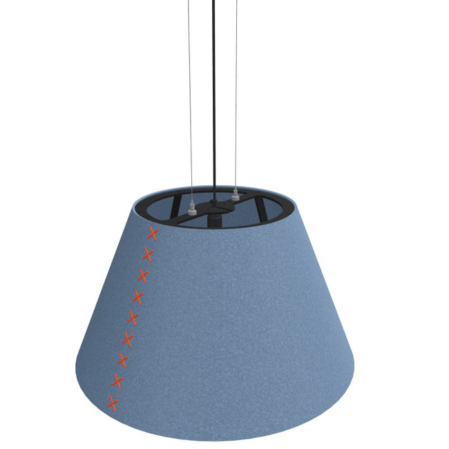 BuzziShade Pendant by BuzziSpace | BZSHADE-M-BK-59-FO-78 | BZZ593101